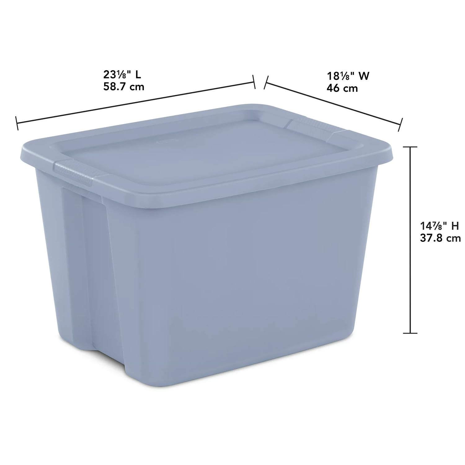 RUTIFY 8 Sets Washed Blue 18-Gallon Plastic Tote Boxes - Organize with Ease