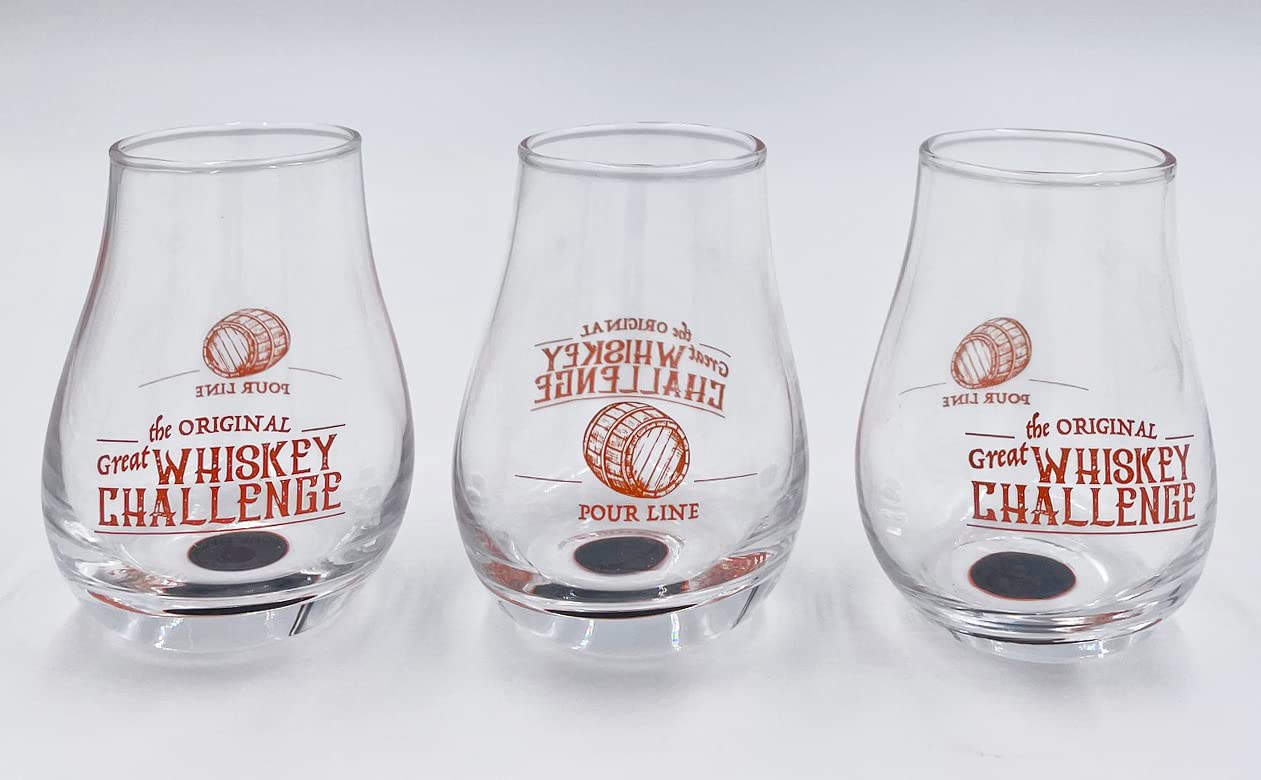 Whiskey Rum TequilaTasting Glasses | Set of 6 | Professional 3.5 oz Blind Tasting Stemless Tulip Shaped Tasting and Nosing Copitas | Small Crystal Snifters Gift Sniffers for Sipping Neat Liquor