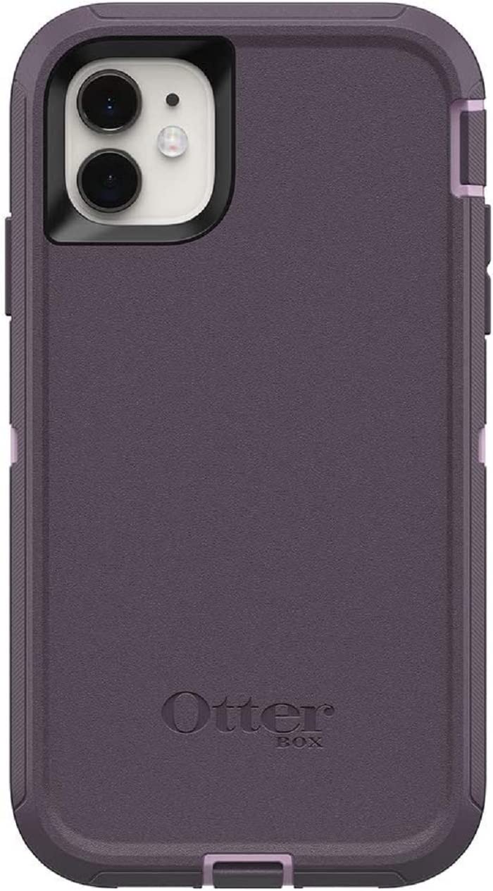 OtterBox iPhone 11 Defender Series Case - PURPLE NEBULA (WINSOME ORCHID/NIGHT PURPLE), rugged & durable, with port protection, includes holster clip kickstand