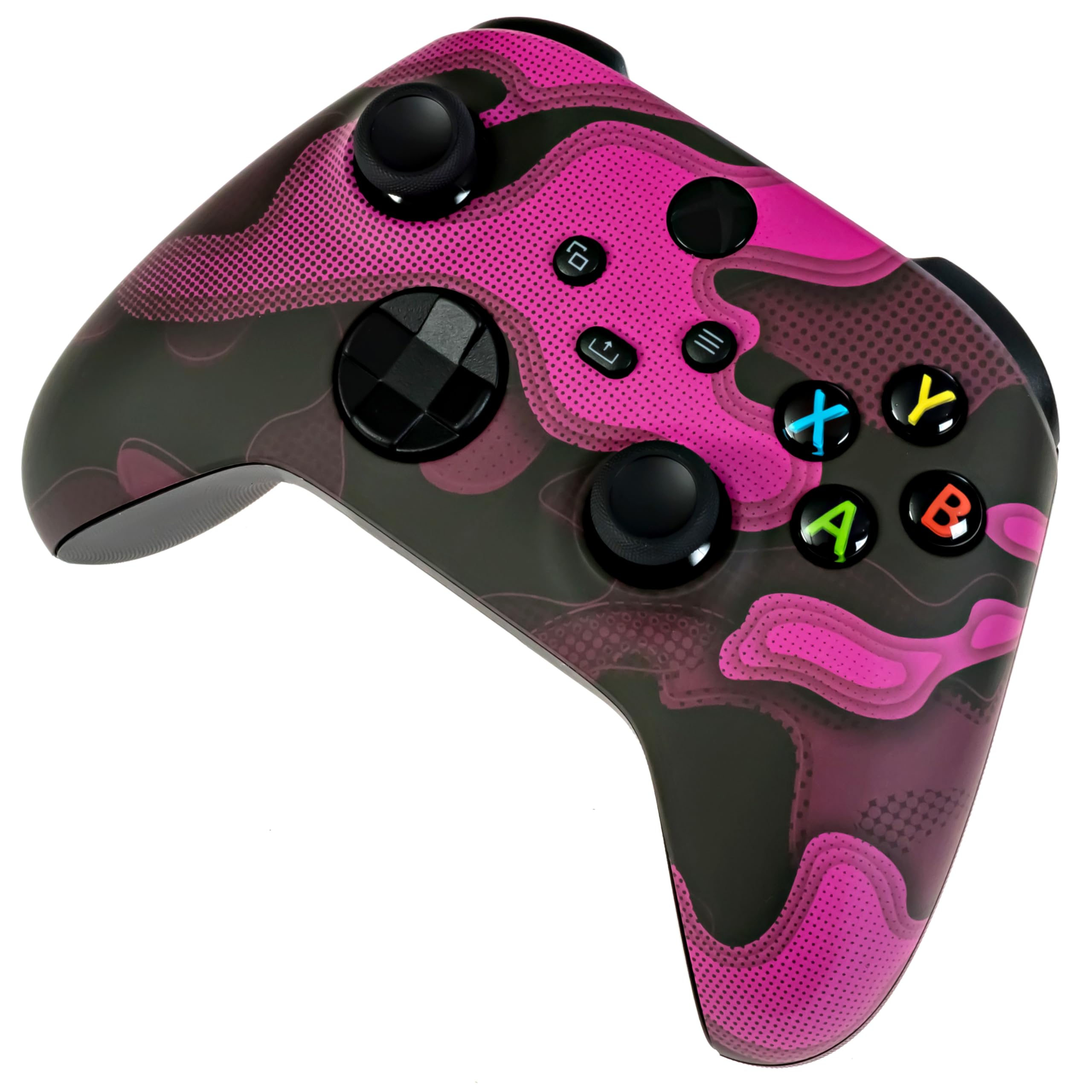 Xbox One Series X S Custom Soft Touch Flow Controller - Soft Touch Feel, Added Grip, Pink Flowing Color Pattern - Compatible with Xbox One, Series X S