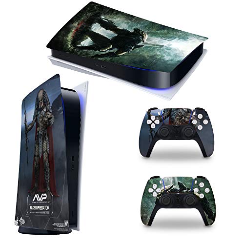 Space Monster War - PS5 Digital Edition Skin Console and 2 Controller, Vinyl Decal Sticker Full Cover Protective