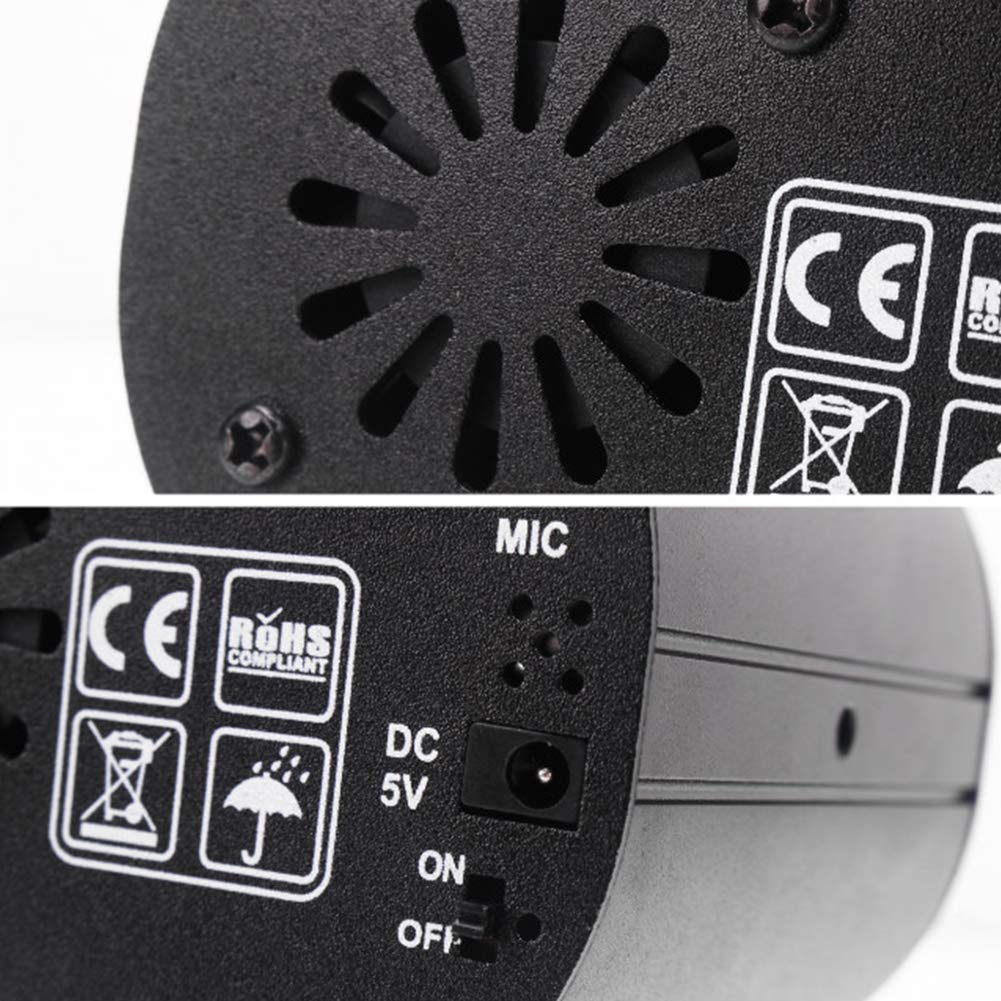 U`King DJ Disco Party Lights 3 Lens RGB Stage Lighting Strobe Light by Remote and Sound Activated Control for Parties Birthday Wedding Room KTV Bar Live Show