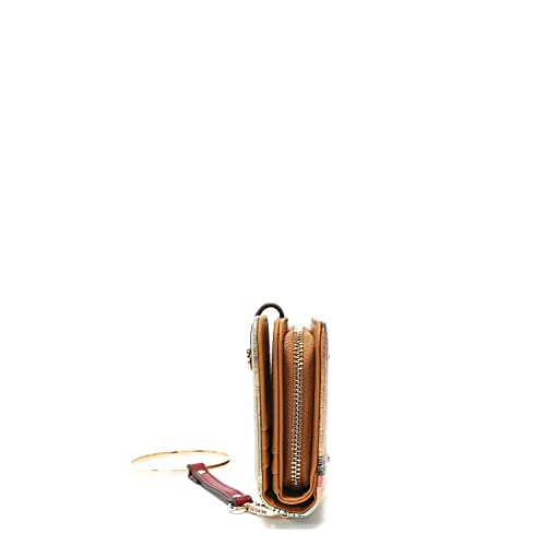 Nicole Lee Bifold Wallet Wristlet, Small Zip Evening Clutch Cardholder Wallet with Detachable Wristlet Strap (Dreaming the City)