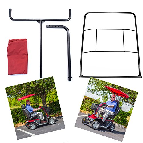 Red Sunshade Canopy for Most Pride, Golden, Drive, Challenger Mobility Scooters