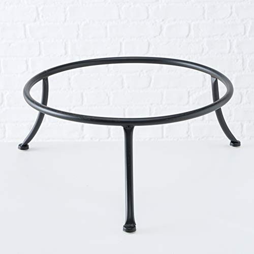 WHW Whole House Worlds 2 Piece Americana Fire Pit Set, Wide Bowl, Raised Tripod Stand, Vintage Style Smithy Black, Smooth Finish, Iron, 18.5 Diameter x 9 H Inches (47.0 D x 23.0 H cm)