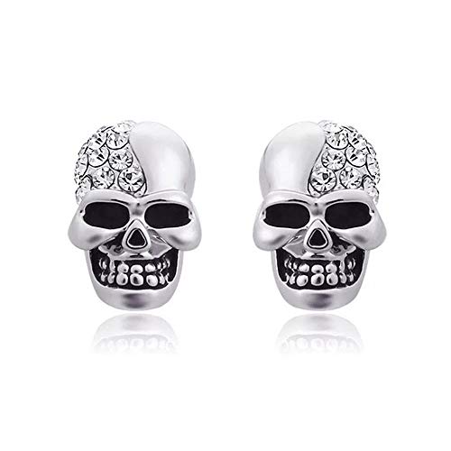 U-M pulabo Cubic Zirconia Skull Stud Earrings,Gold Adorable Quality and Durable Beautiful