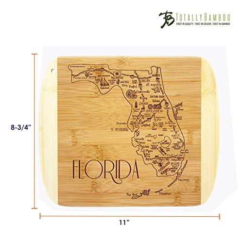 Totally Bamboo A Slice of Life Florida State Serving and Cutting Board, 11" x 8.75"