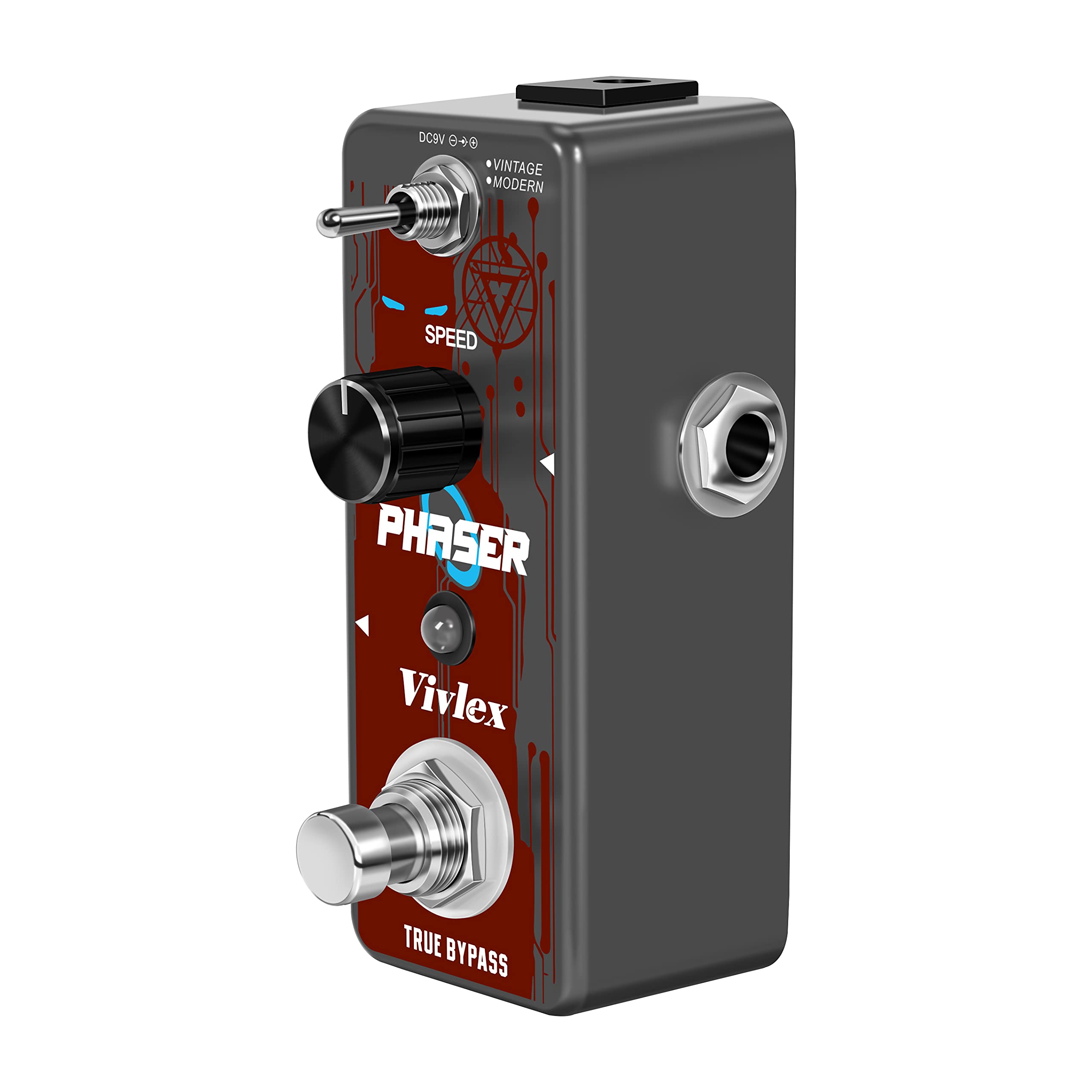 Vivlex LEF-313 Phase Guitar Effects Pedal Vintage and Modern Mode Mini Analog Phaser Stompbox for Electric Guitar Bass Keyboard True Bypass Footswitch