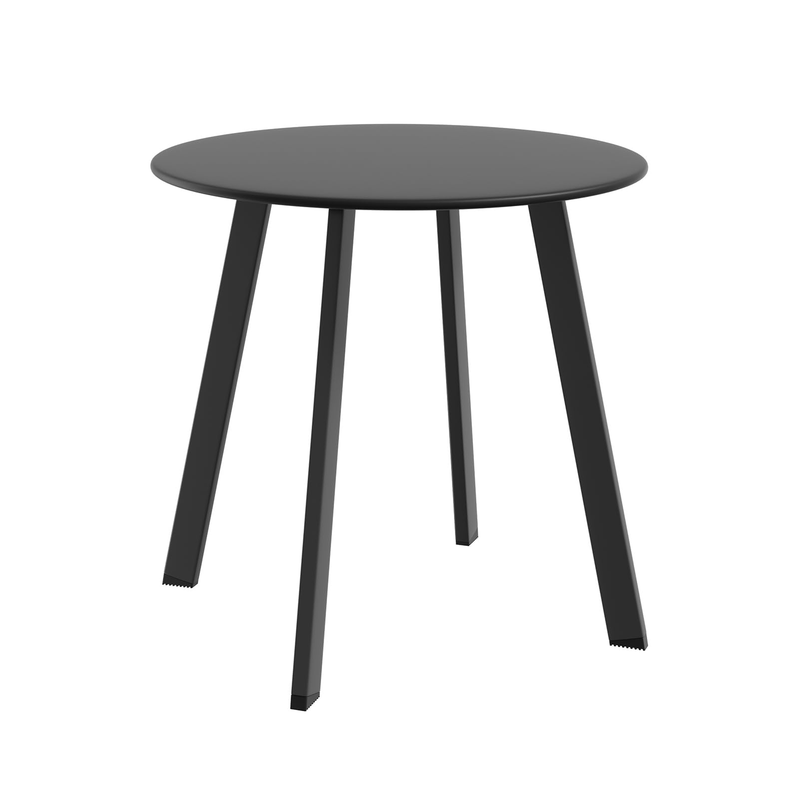 Nalupatio Patio Round Outdoor Coffee Table Side Table Round end Table Weather Resistant Steel Large/Normal Round End Table Outdoor Side Table for Balcony, Porch, Deck, Poolside Yard Garden