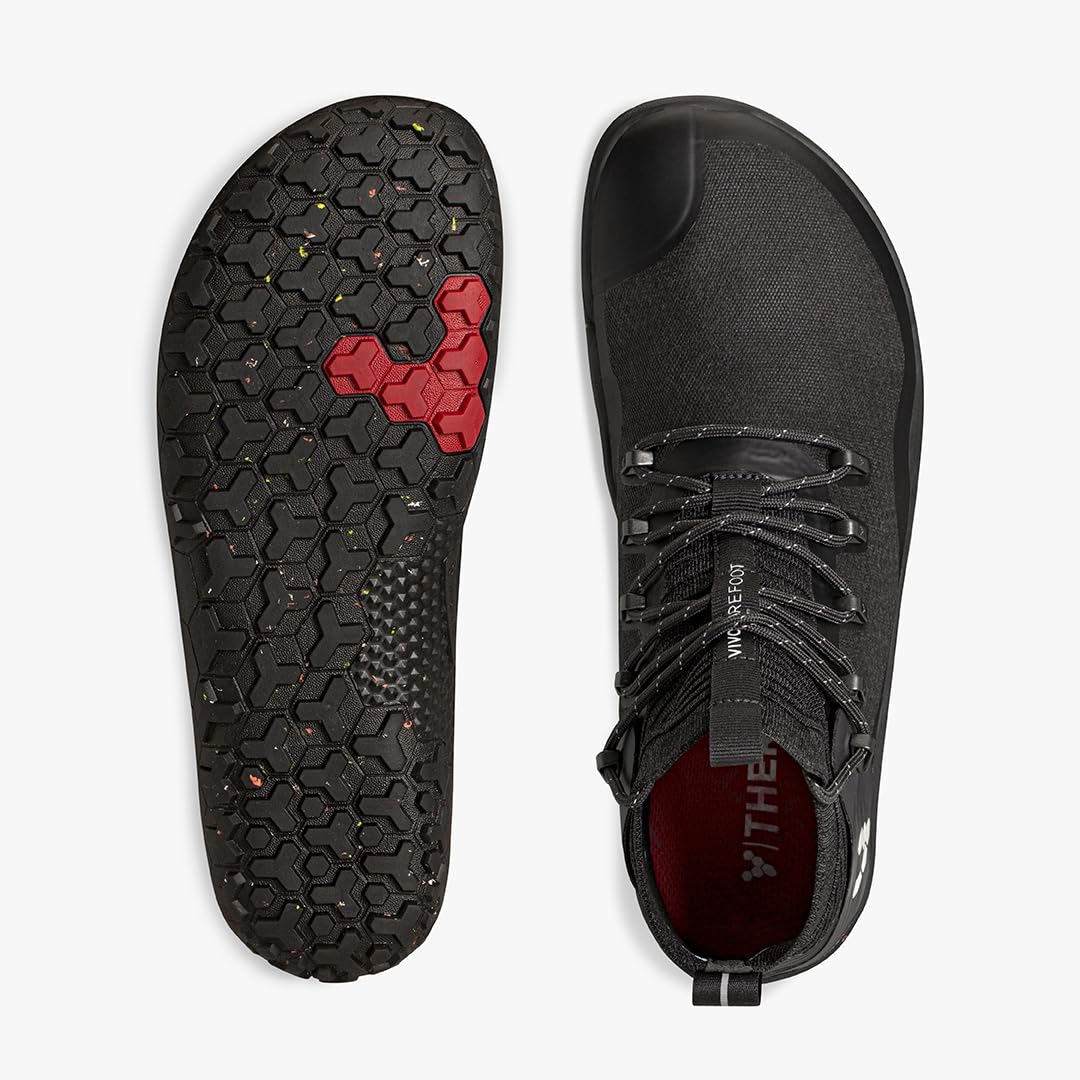 Vivobarefoot Magna Trail II FG, Mens Vegan Hiking Trainers with Barefoot Sole Obsidian