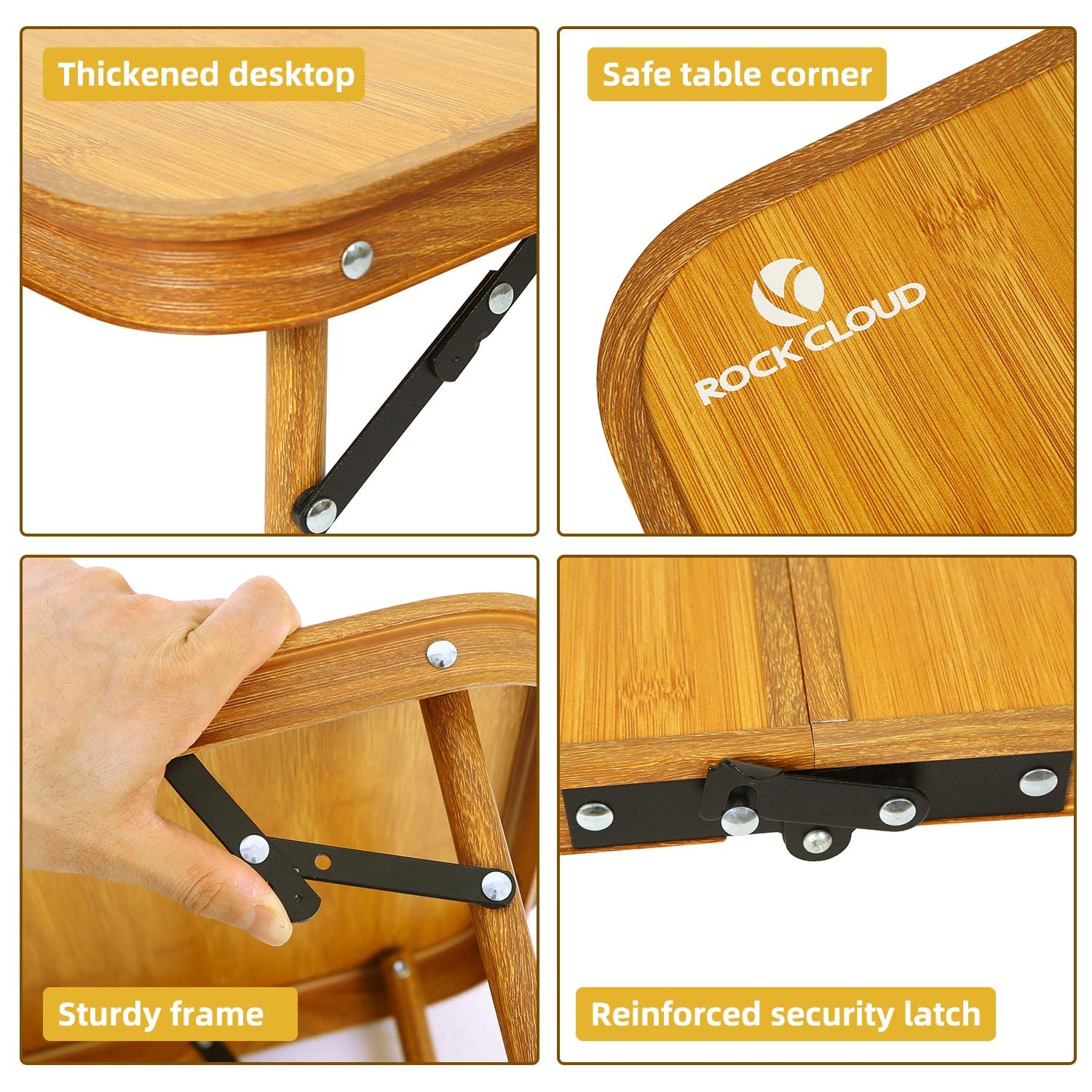 ROCK CLOUD Portable Camping Table Aluminum Folding Camp Table Lightweight in a Bag for Outdoor Camping Hiking Backpacking