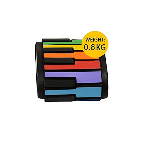 Roll Up Piano 49 Keys Portable Upgrade Rechargeable ElectronicPiano Keyboard for Kids/Beginners Rainbow