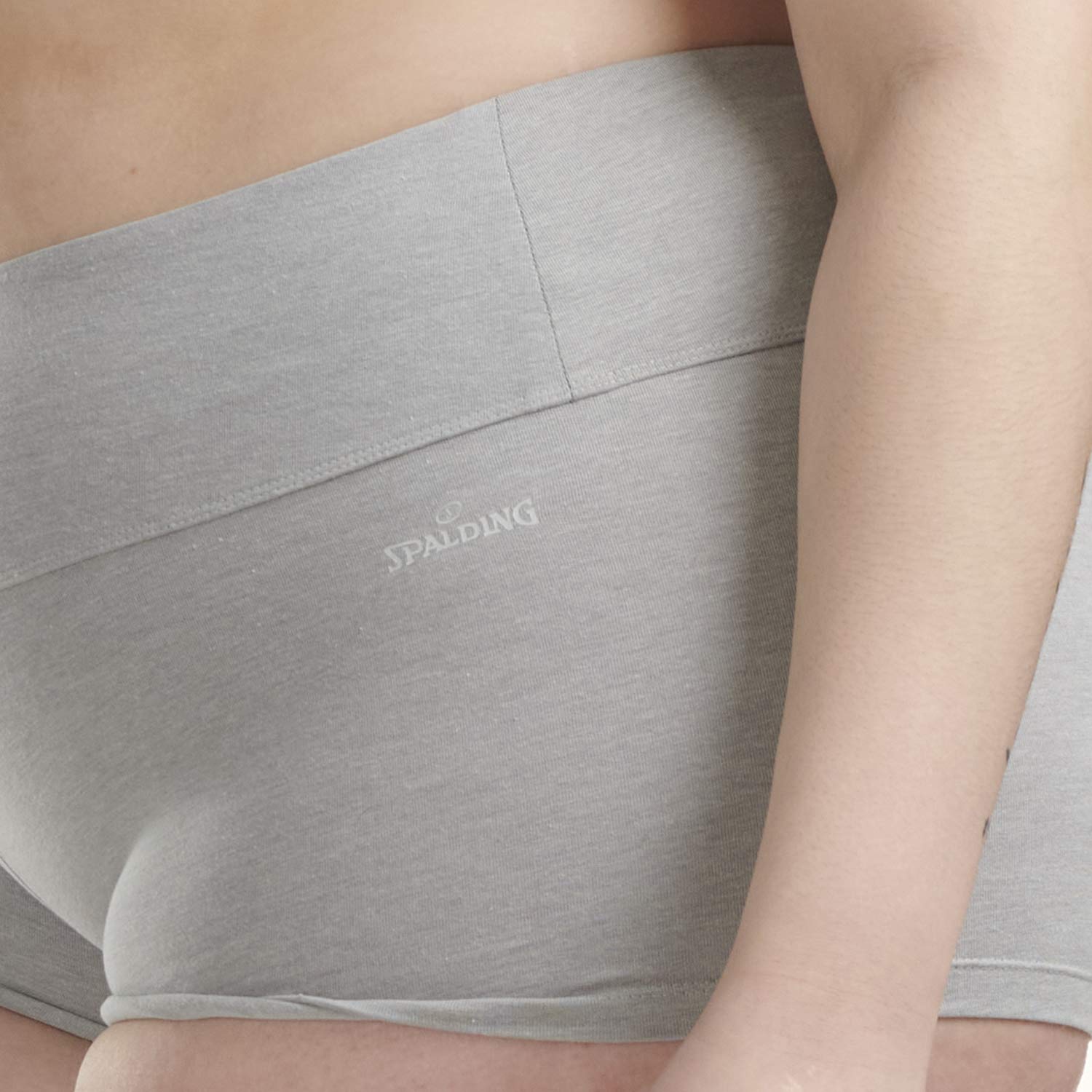 Spalding Women's Active 3 Inch Volleyball Short, Regular and Plus Size, Heather Grey, 2X