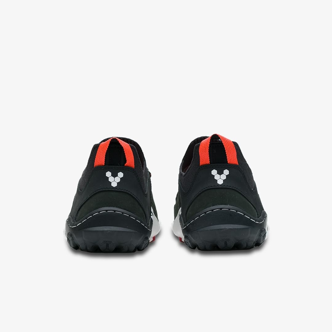 Vivobarefoot Tracker Decon Low FG2, Mens Hiking Boot with Barefoot Firm Ground Sole and Thermal Protection Obsidian