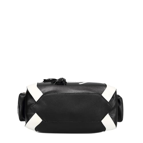 Nicole Lee Nikky Never Be Shy Shoulder Bag, Drawstring Closure Vegan Leather Bag with Multiple Pockets, Kitty Cat Fashion Print