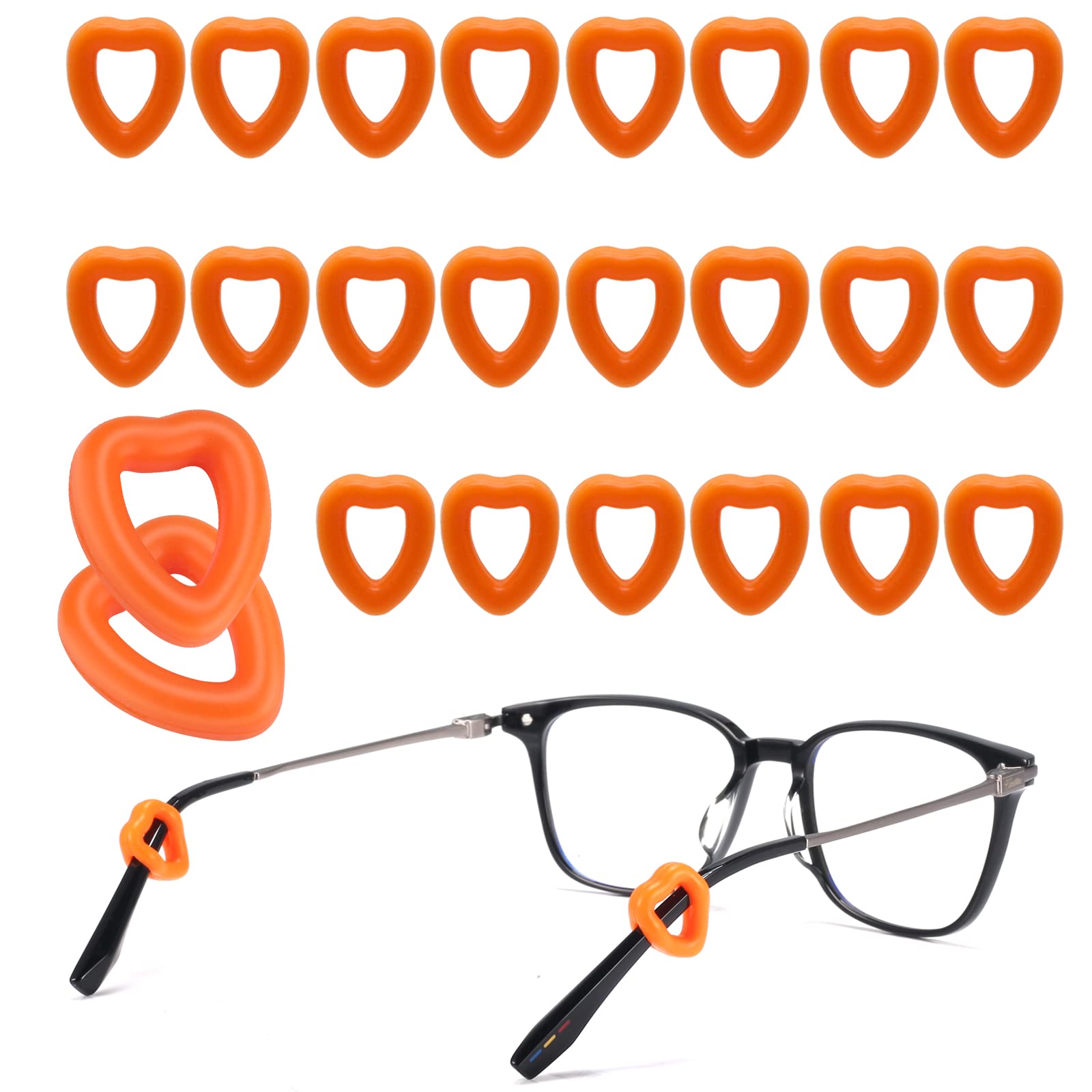 SMARTTOP Eyeglass Ear Grips glasses retainer anti-slip ear holder silicone soft glasses ear hooks for Spectacle Sunglass Reading glasses temple tips sleeve (12pairs)