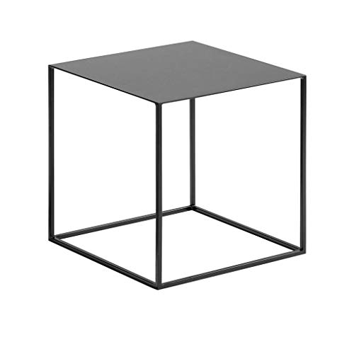 Saladplates-LXM End Tables Table,End Table,Bedside Sofa Side Table with Metal Frame,Coffee Snack Table for Home,Office,Bedroom,Living Room,Balcony[Black]