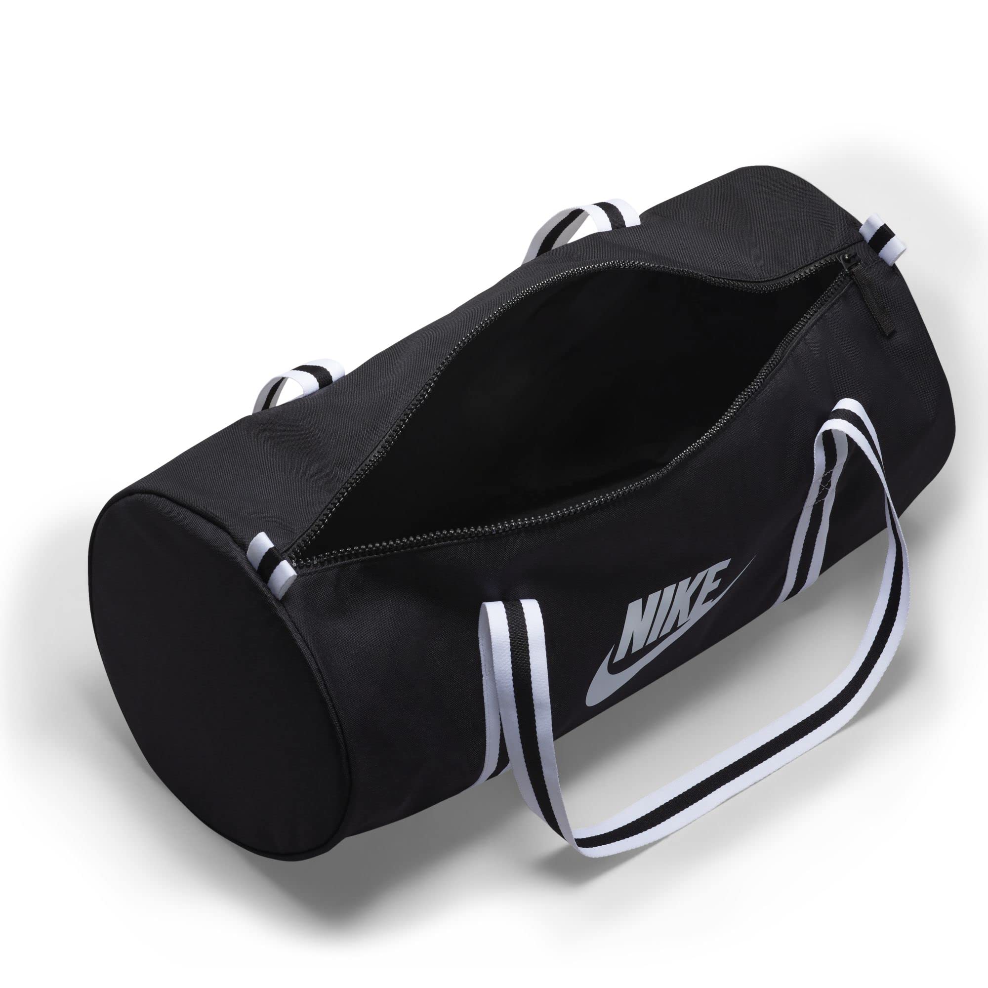Nike Swoosh Unisex Heritage Duffel Bag - Black/White - DQ7611-010