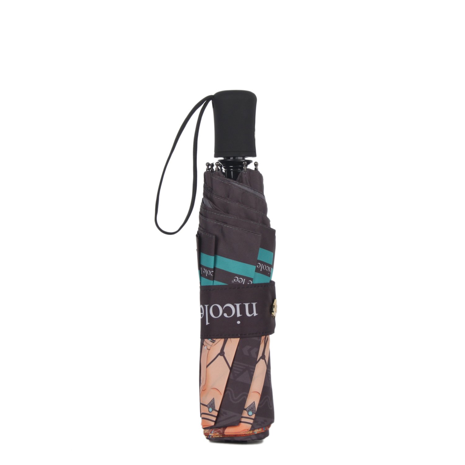 Nicole Lee Women's Automatic [Elsa's Dream Catcher Print] Push Button Foldable 12" Inch Umbrella, One Size