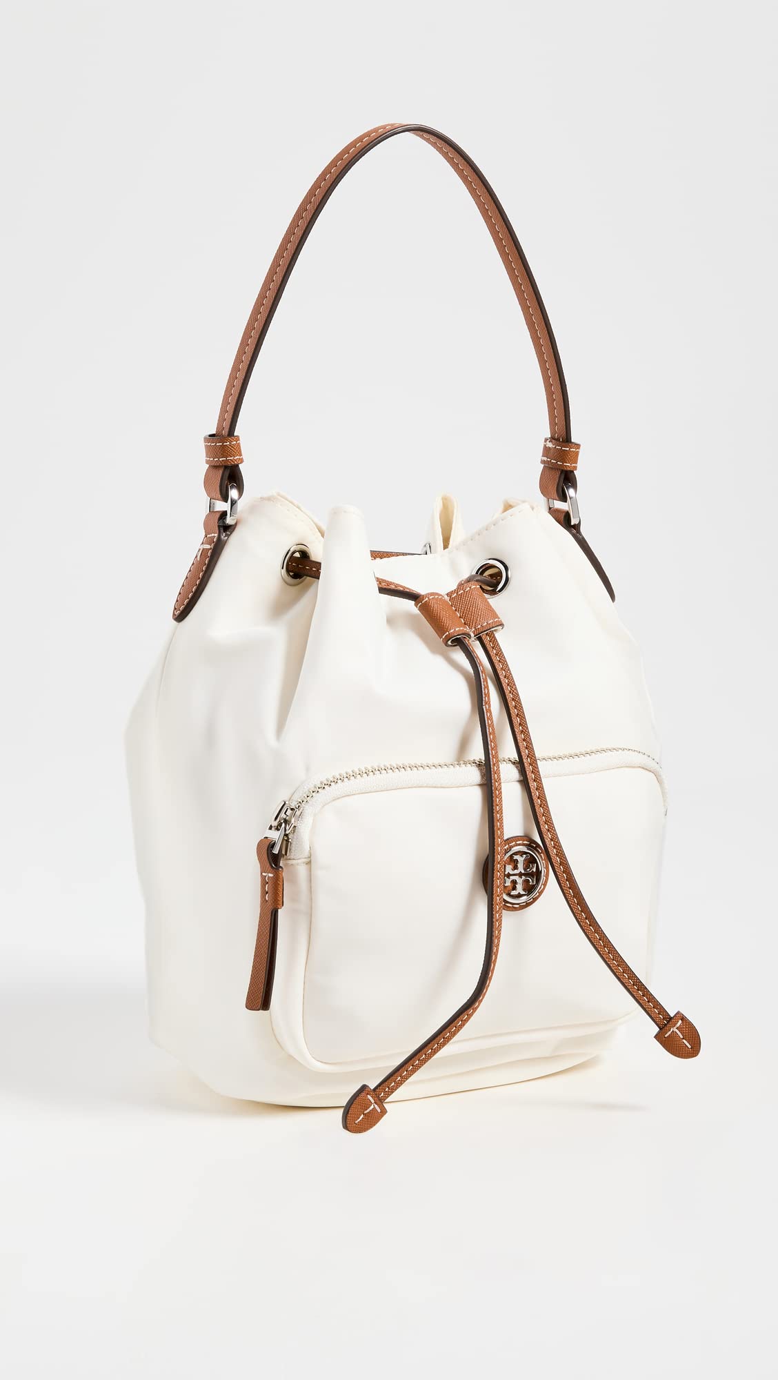 Tory Burch Women's Virginia Bucket Bag, White, One Size