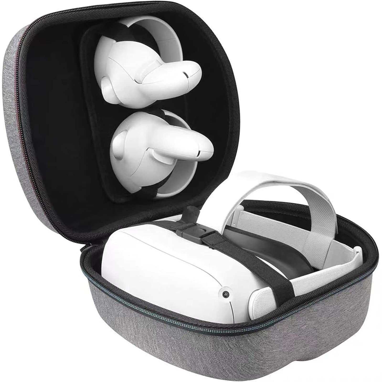Soapow EVA Carrying Case Portable Travel Anti-Scratch Storage Bag Compatible with Oculus Quest 2 VR Headset