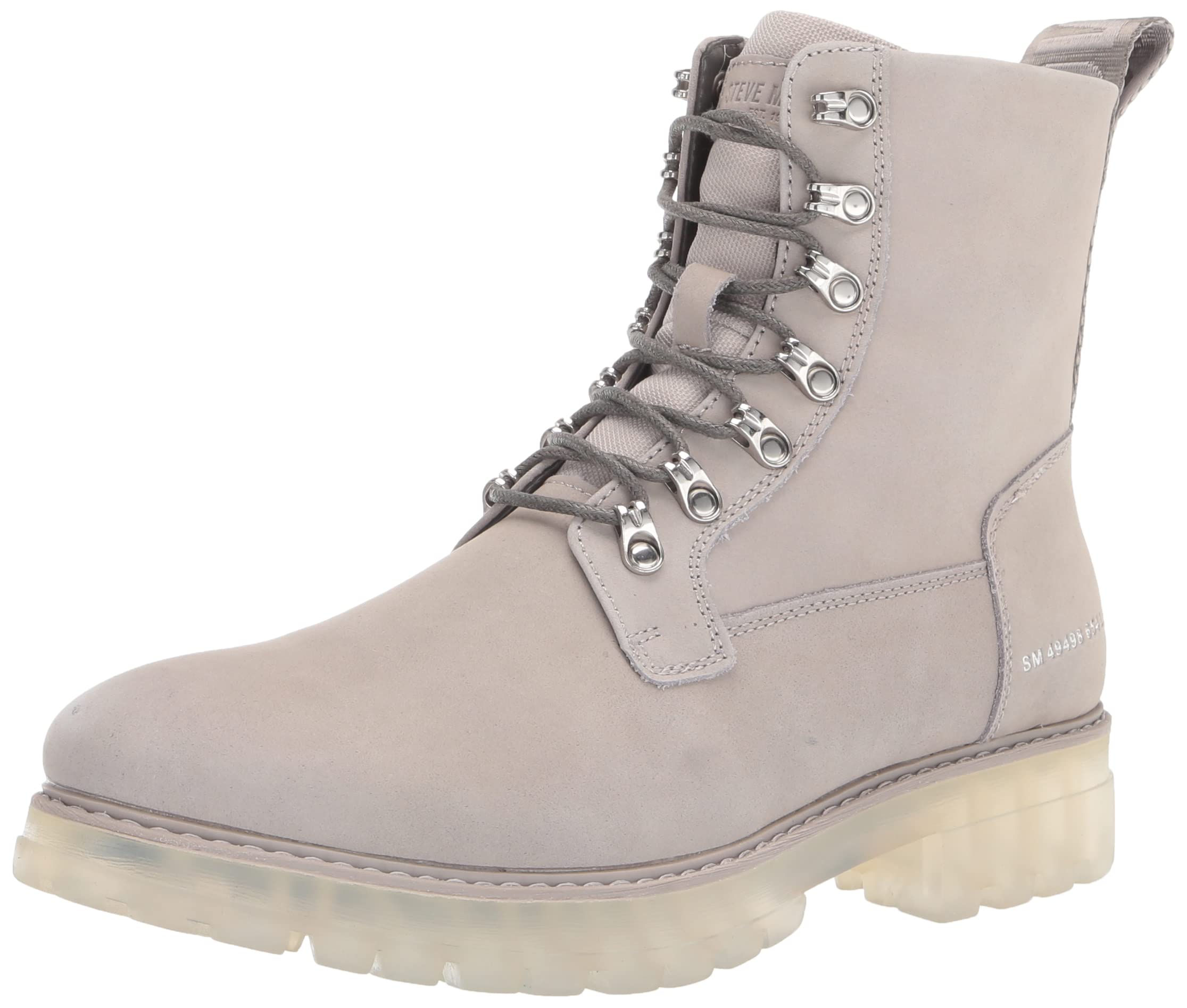 Steve Madden Men's Motorad Hiking Boot, Grey, 7
