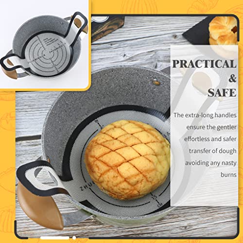 ZHUOMINGJIA Non-Stick Baking MatSuit(2 Piece Silicone Baking Mat For Dutch Oven Bread +2 Piece Oil Brush)8.3in,Reusable- Easy To Clean - Eco-Friendly Alternative For Parchment Paper