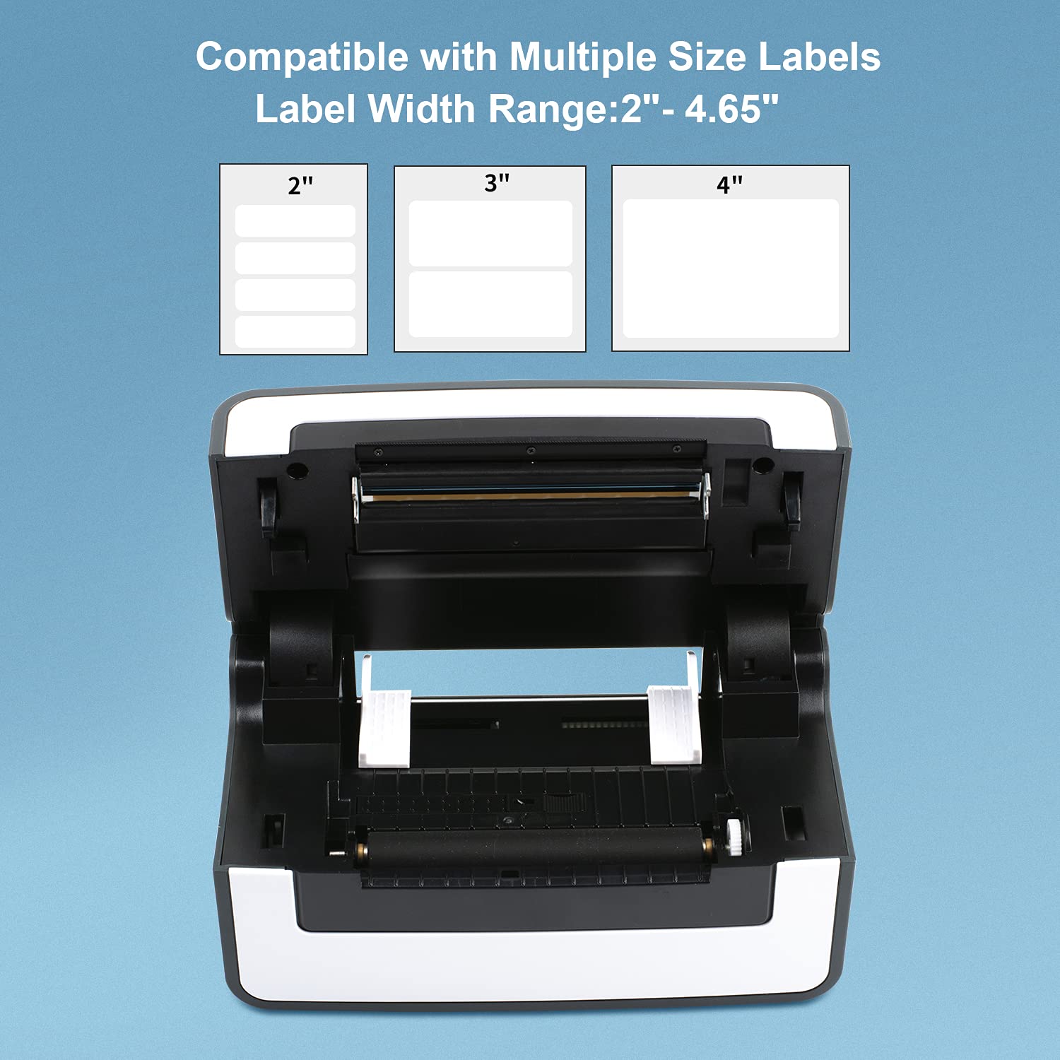 NefLaca Thermal Label Printer,4x6 High Speed USB Shipping Label Printer Commercial Direct Thermal Label Maker One Click Setup Compatible with Amazon, Ebay, Etsy, Shopify and FedEx (Black)