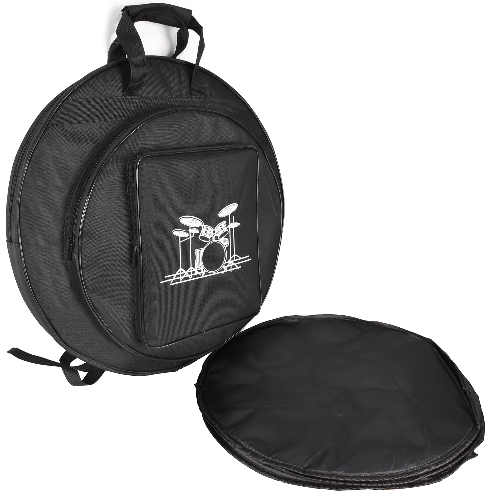 Tosnail 22" Cymbal Gig Bag with Carry Handle, Durable Shoulder Straps and Double Pockets, Great for Dust-Proof Storage
