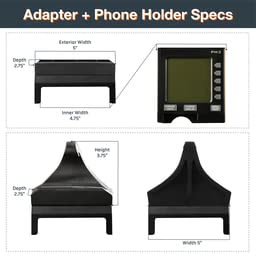 Smartphone Cradle Designed for Concept 2 Rowing Machine PM3 Monitor, PM4 Monitor, Silicone Phone Holder with Adapter Compatible with Concept2 Pm3 and Pm4 Monitors⦠(Yellow)