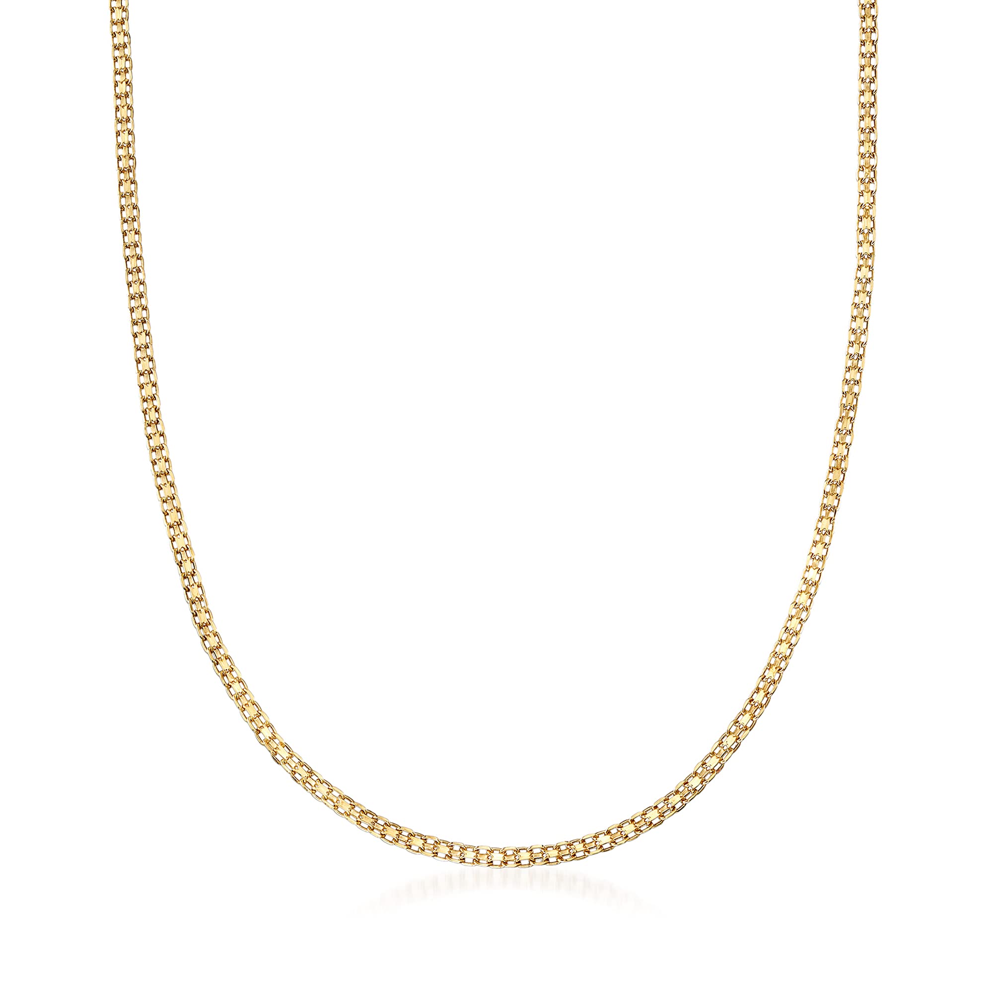 Ross-Simons RS Pure Italian 14kt Yellow Gold Bismark-Link Necklace. 16 inches