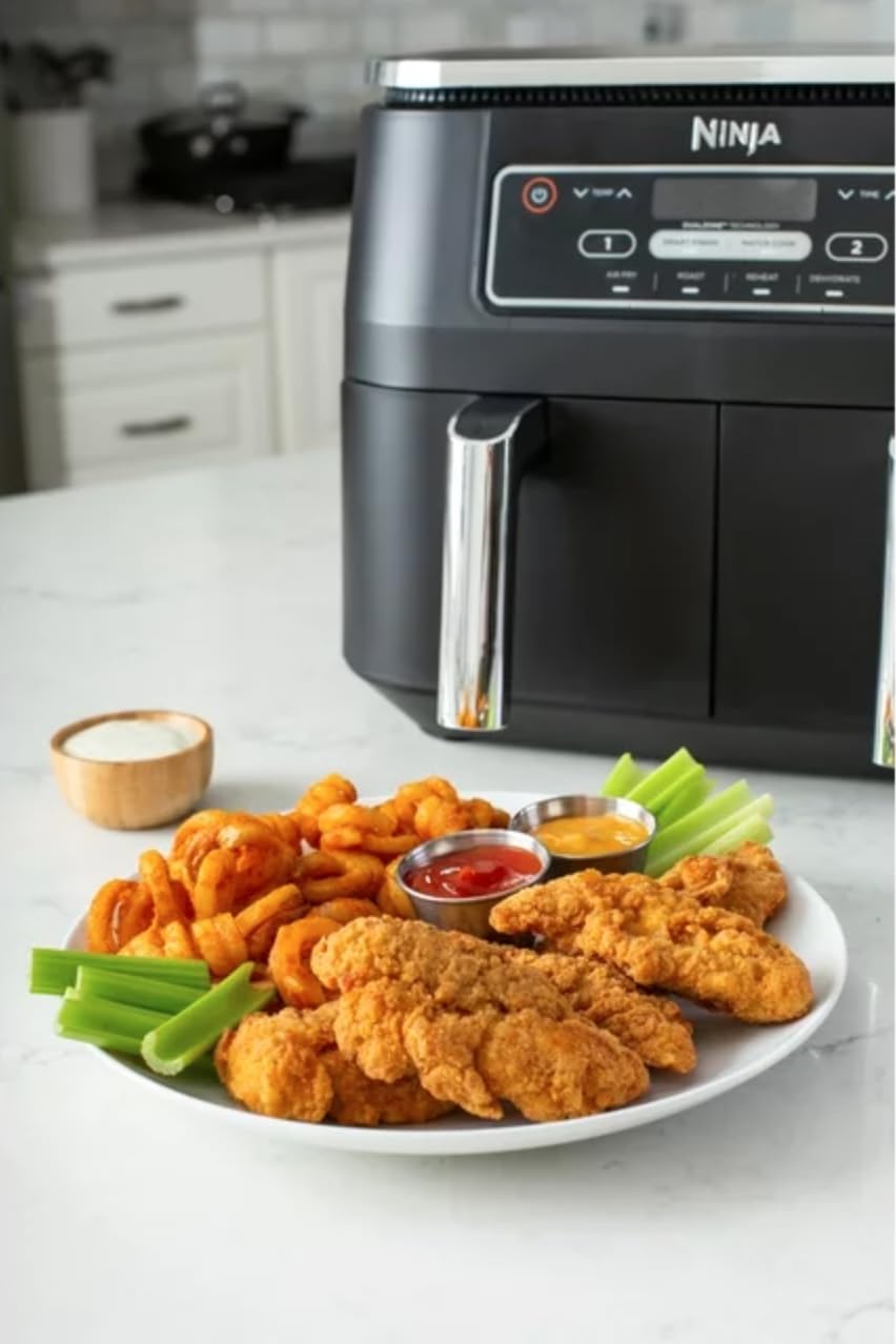 Ninja Foodi 4-in-1 8-Quart. 2-Basket Air Fryer with DualZone Technology- Air Fry, Roast, and More