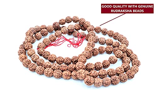 Rudraksha Mala Beads Necklace With 108 Prayer Beads for Japa, Meditation, And To Increase Calmness