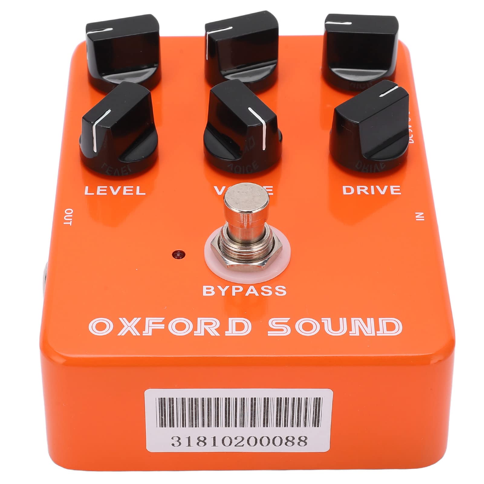 Vifemify Amplifier Simulator Pedals Orange Metallic British Rock Pedals with 6 Knobs for Electric Guitars Portable