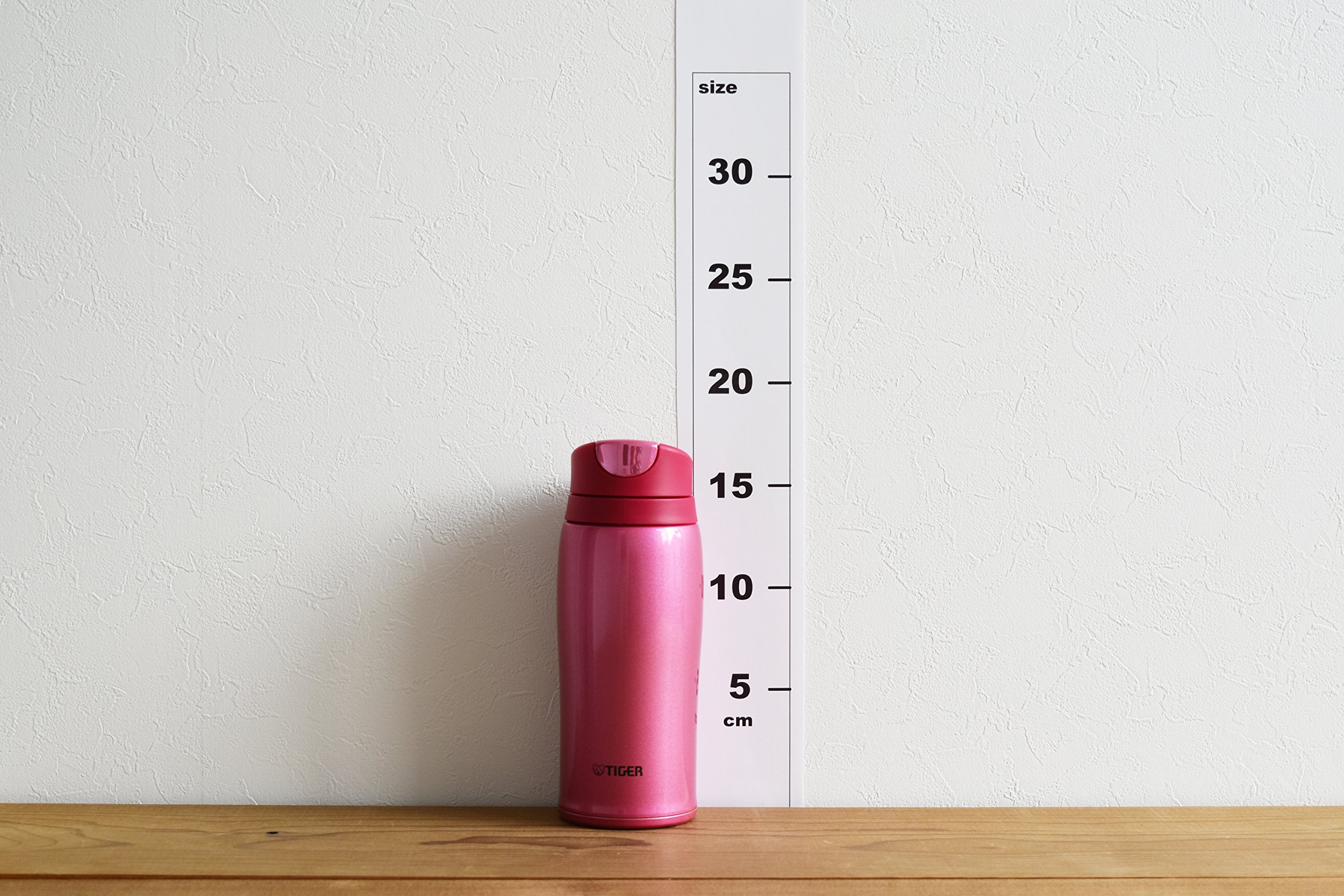 Tiger Corporation Stainless Steel Vacuum Insulated Travel Mug, 12 oz, Pink
