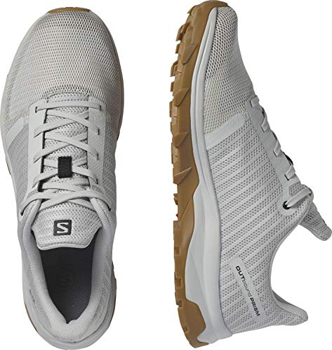 Salomon Outbound Prism Hiking Shoes for Men, Lunar Rock/Lunar Rock/Gum1a, 10