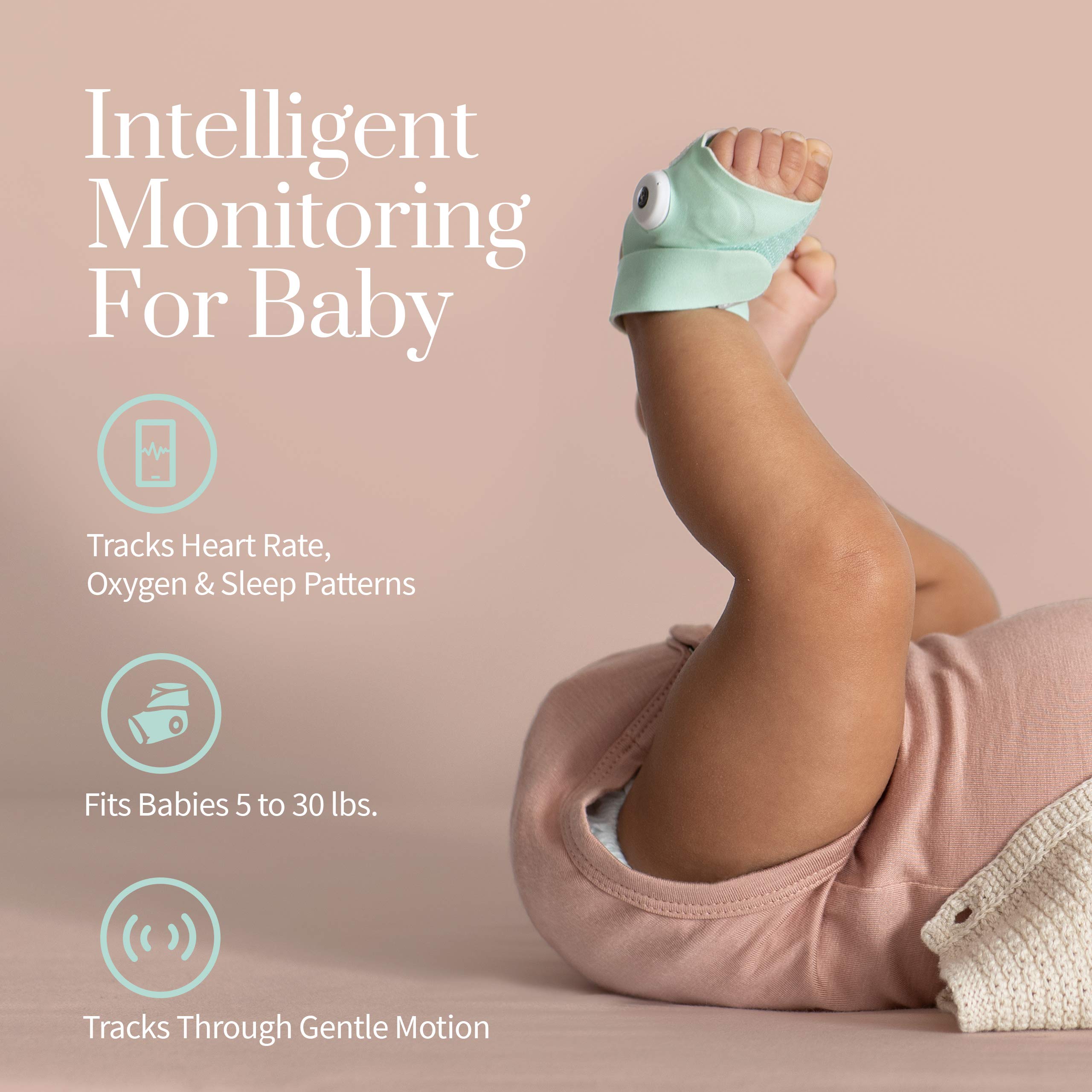 Owlet Camera - Video Baby Monitor w/ HD Night Vision Securely Streams to Your Phone from Anywhere - Background Audio -Room Temperature - Two-way talk - Wall mount