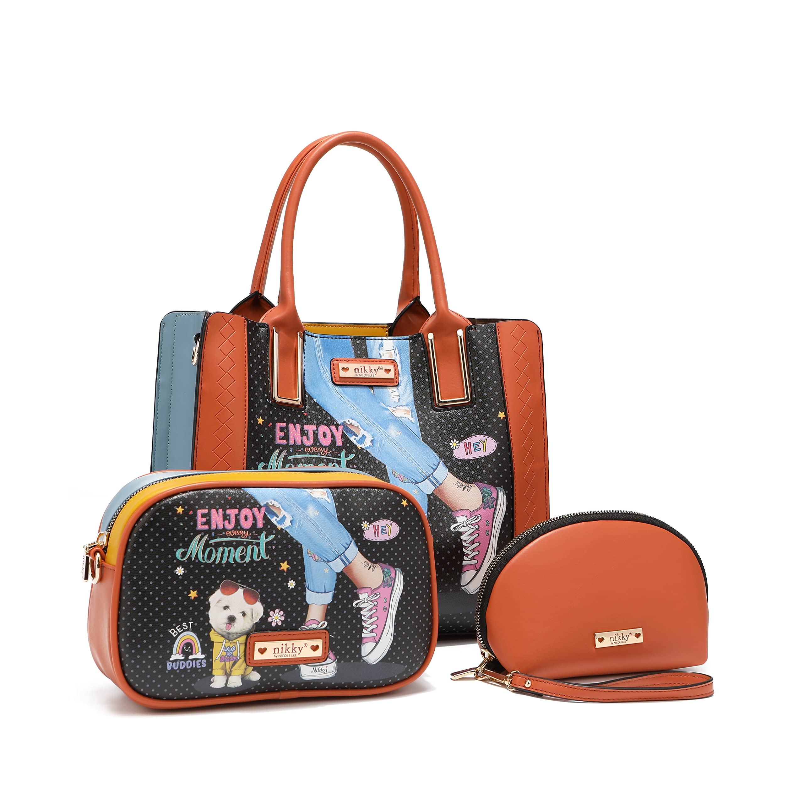 NIKKY BY NICOLE LEE - Set of 3 pieces (Bag, shoulder bag and case), Eem361