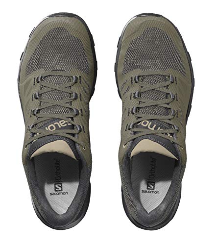 Salomon Outline Gore-TEX Hiking Shoes for Men, Burnt Olive/Black/Safari, 11.5 Wide