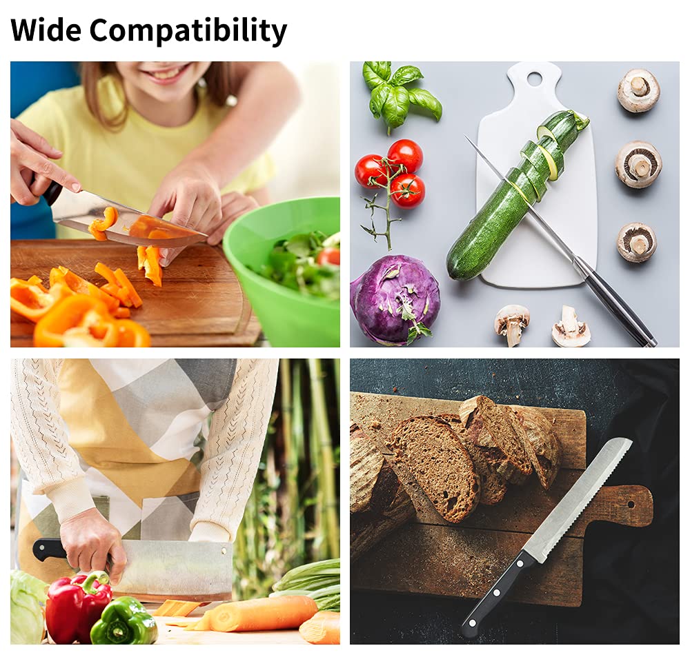 Ruixin Pro RX-009 Knife Sharpeners, Kitchen Knife Sharpening Kit System with 4 Diamond Whetstones, Stainless Steel Knife Sharpener Kit with 360° Flip Design Rotation, Grinding Polishing Tool