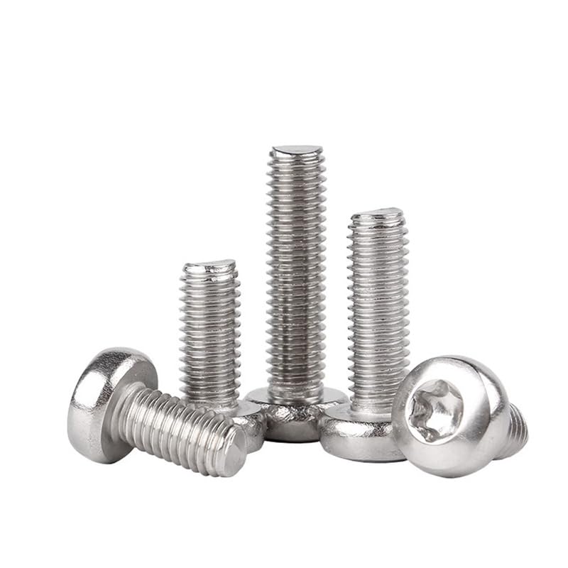 RAKTDA Hexagon Socket Screws 10pcs 304 Stainless Steel hex Socket Screws Round Head Screws pan Head Machine Screws (Size : M5*12)