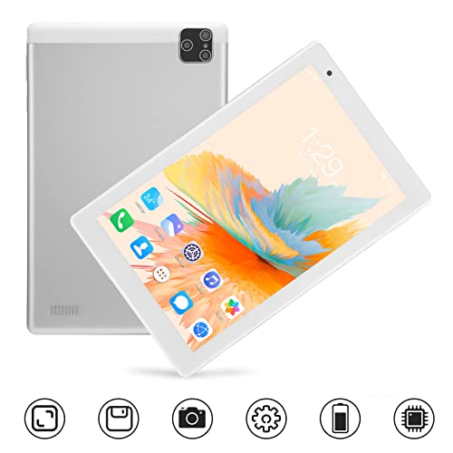 Yoidesu Calling Tablet for 10, 8 inch Eye Protection IPS HD Touch Screen, 2GB RAM 32GB ROM, 3G Internet Call, 5G WiFi Dual Band, 8 Cores CPU, Ideal Gifts for Kids (White)
