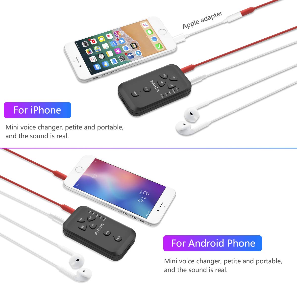 Voice Changer/Disguiser/Modulator for PS4/PS5/Xbox One/PC/Phone/Laptops with Adjustable Voice Functions
