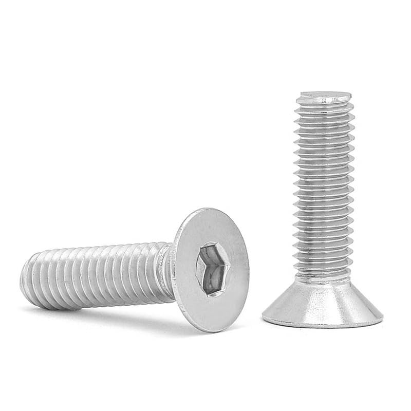 RAKTDA Hexagon Socket Screws 10pcs 201 Stainless Steel countersunk Head Hexagon Socket Bolts 201 Flat Cup Screws Flat Head Hexagon Socket (Size : M5*12)