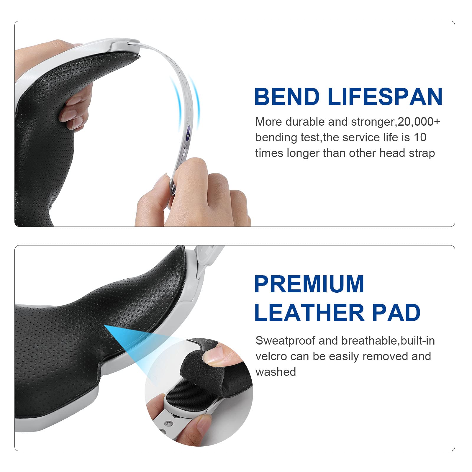 Rumbloo Adjustable Head Strap for Oculus Quest 2, Replacement for Elite Strap with Hear Cushion, Comfortable Protective Headband Reduce Stress
