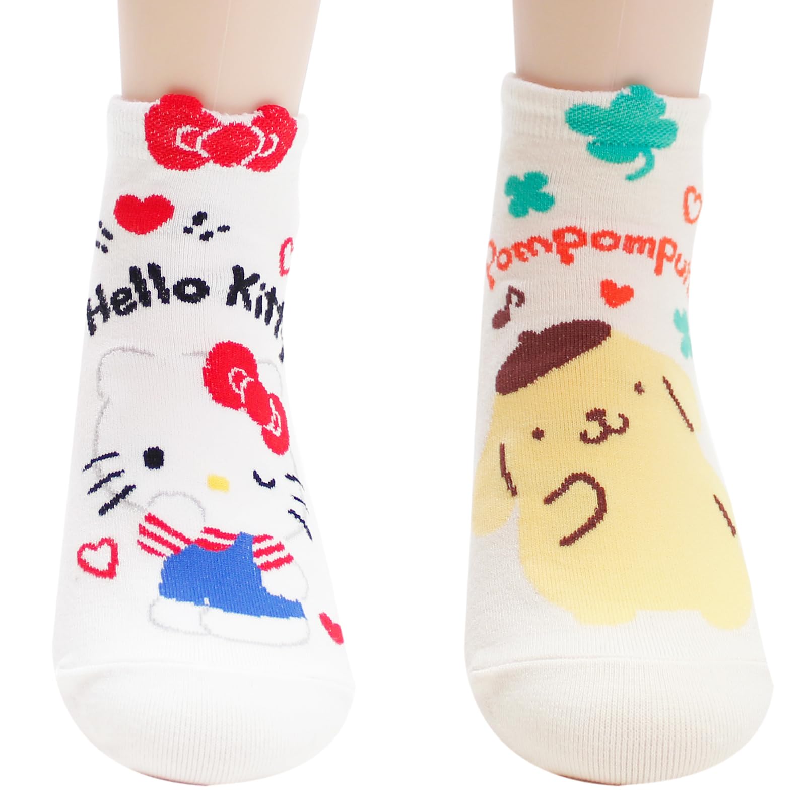 Socksense Hello K Character Series Women's Original Socks (Cotton Blend, Kawaii_8pairs)