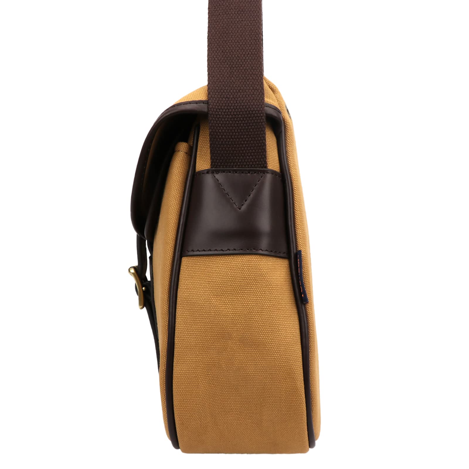 Tourbn TOURBON Retro Fly Fishing Tackle Bag Case Canvas & Leather Carryall Game Reel Storage, Brown