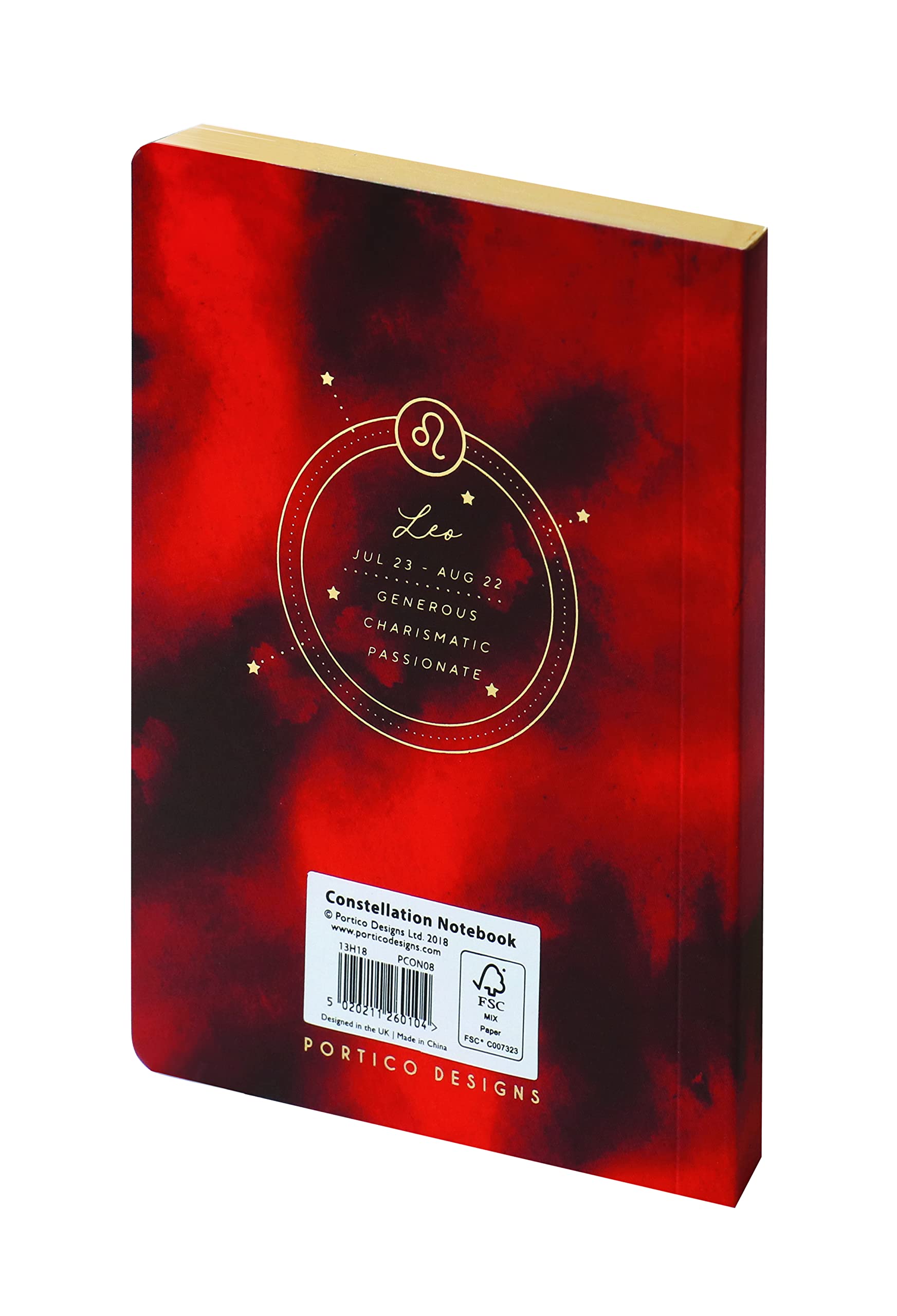 Portico Designs Constellations Pocket-Sized Journal, 5.8" x 4.1", Leo,Gold