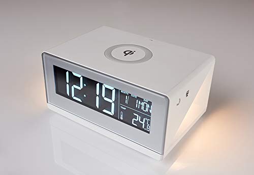 Sharper Image Wireless Charging Alarm Clock by Sharper Image