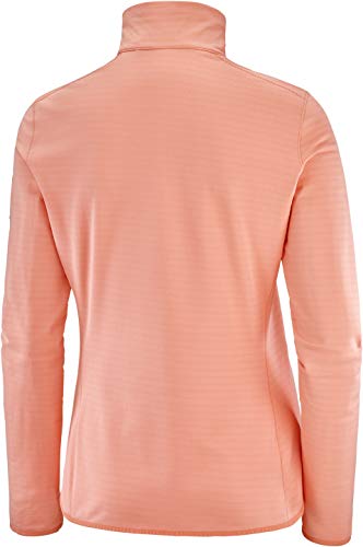 Salomon Women's Standard Outrack Half Zip, Burnt Coral, X-Large